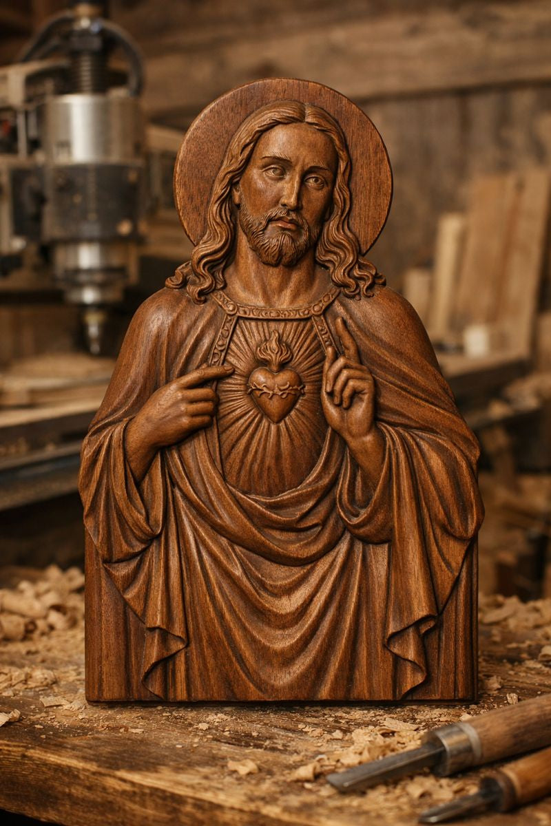 Jesus divine mercy bust, 3D STL Model, CNC Router Engraver, Artcam, As ...